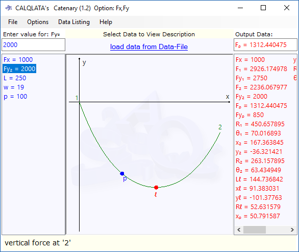 Catenary Calculator v1 | CalQlata